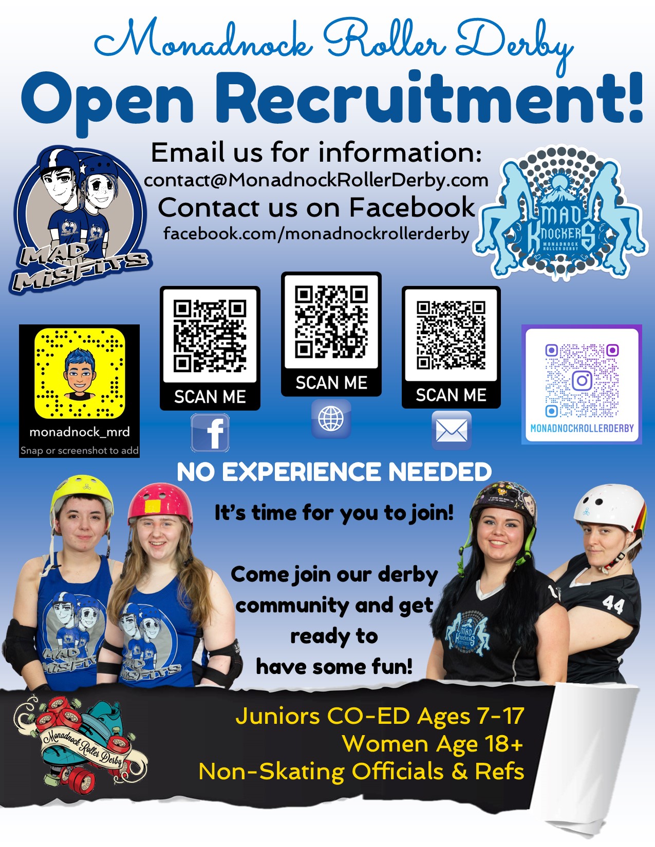 Open Recruitment! – Monadnock Roller Derby